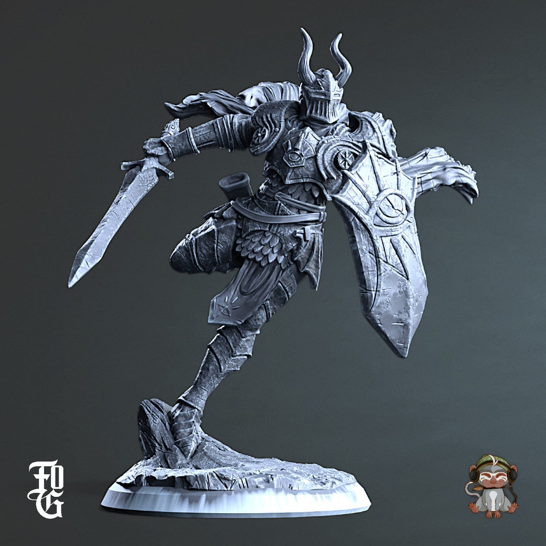Aimer, Human Fight or Paladin Dnd Miniature 3D Print for Painting ...