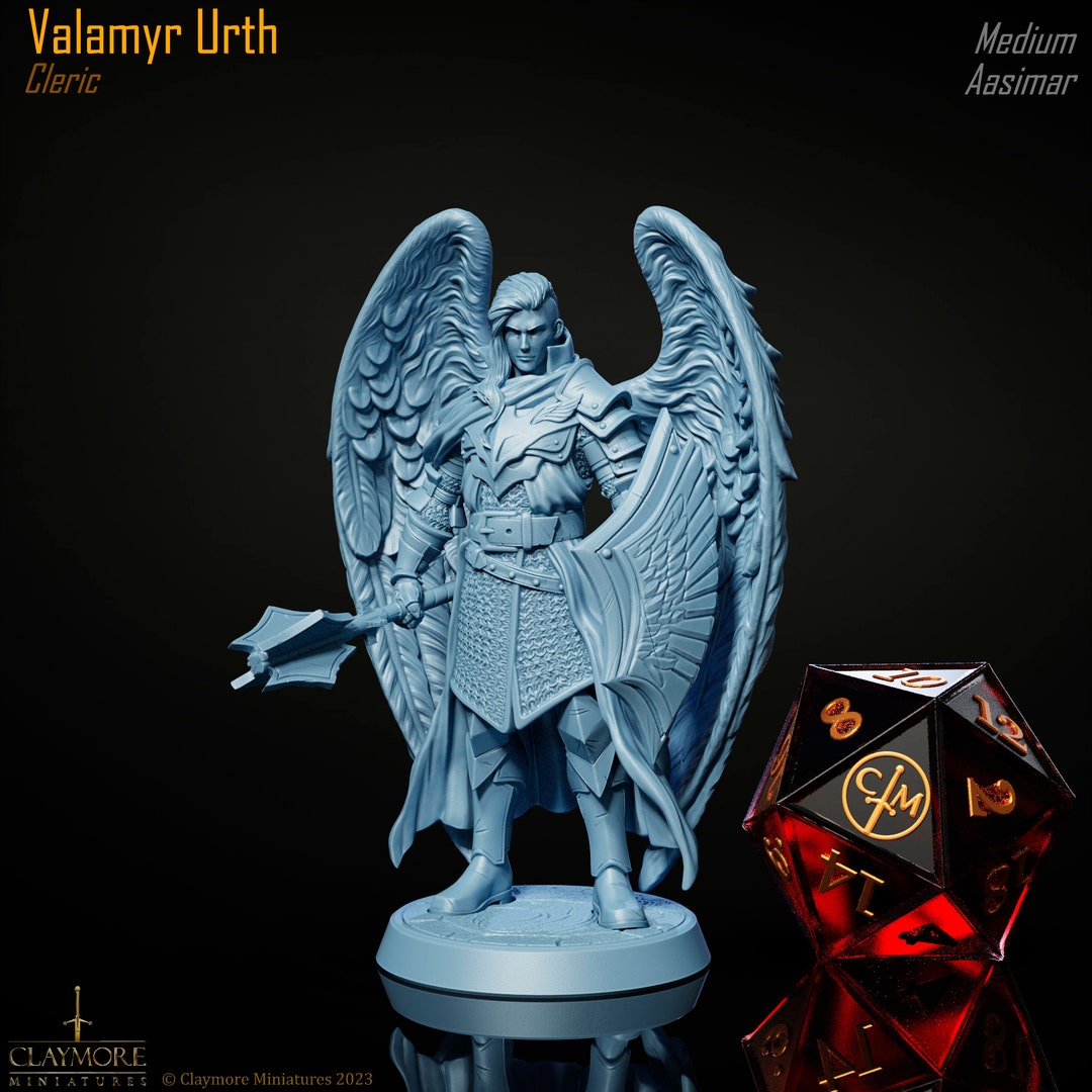 Valamir Urth Aasimar Angel High Quality Dungeons and Dragons Miniature ...