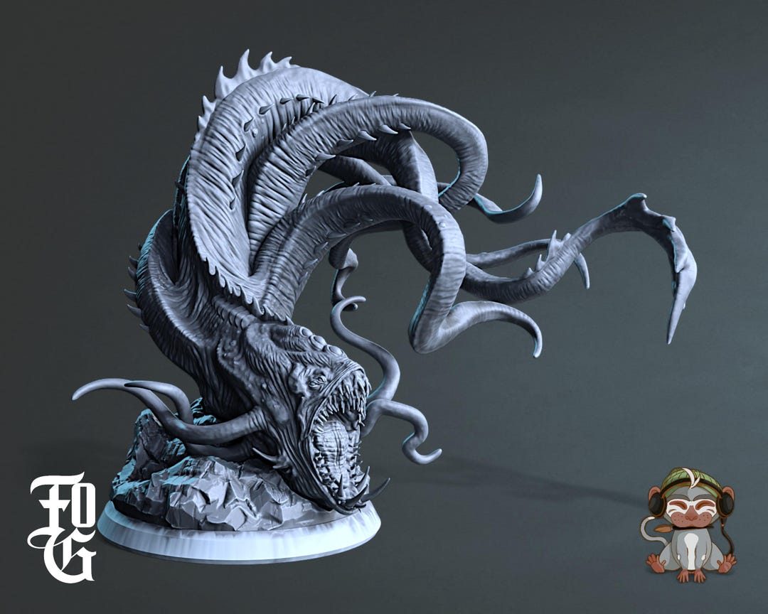 Aboleth Monster Dnd Miniature 3D Print for Painting, Dungeons and ...
