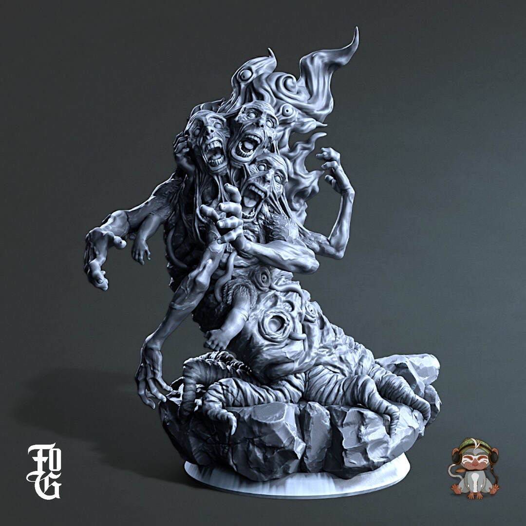 Shoggoth of Space & Time Monster Dnd Miniature 3D Print for Painting ...