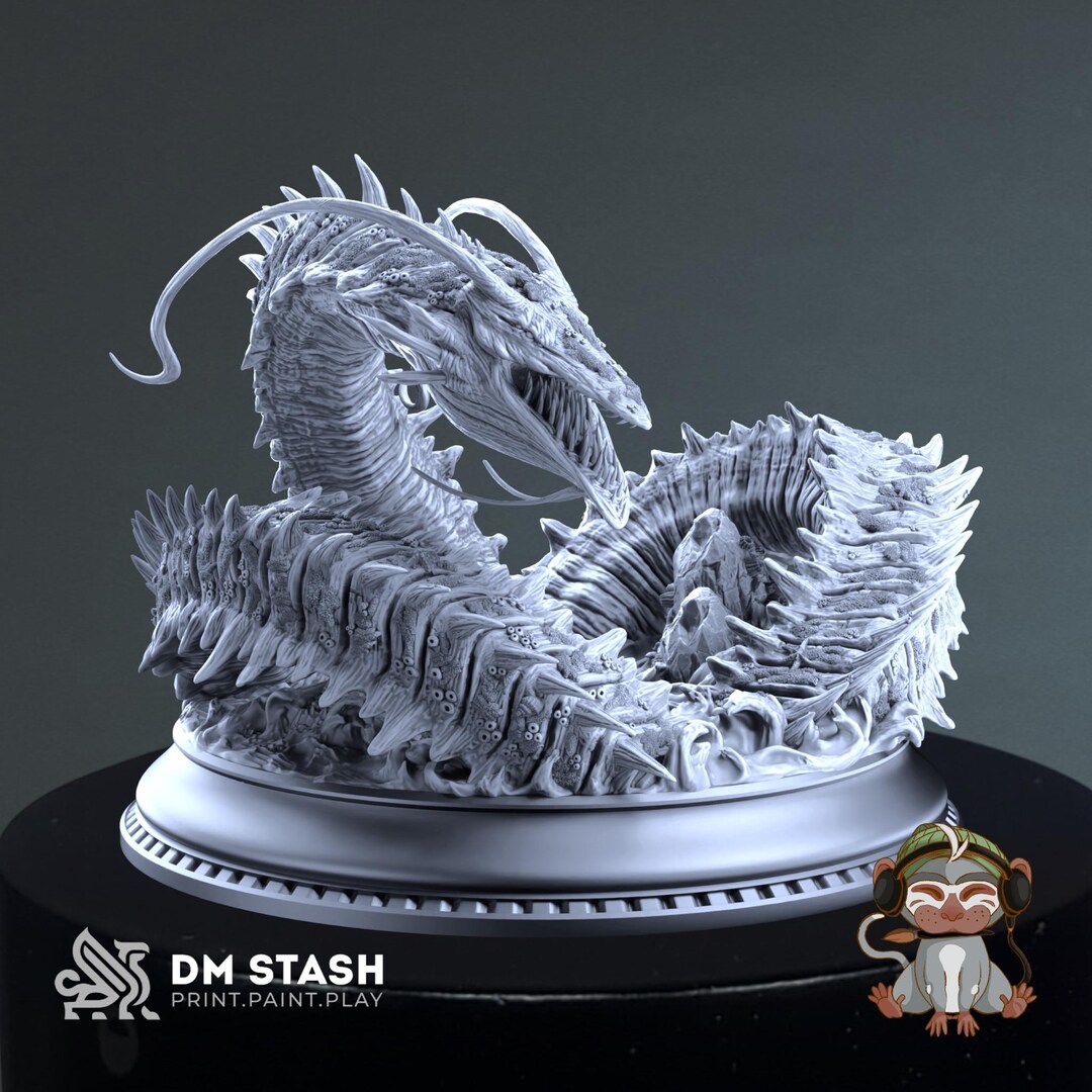 Leviathan Dnd Miniature 3D Print for Painting, Dungeons and Dragons ...