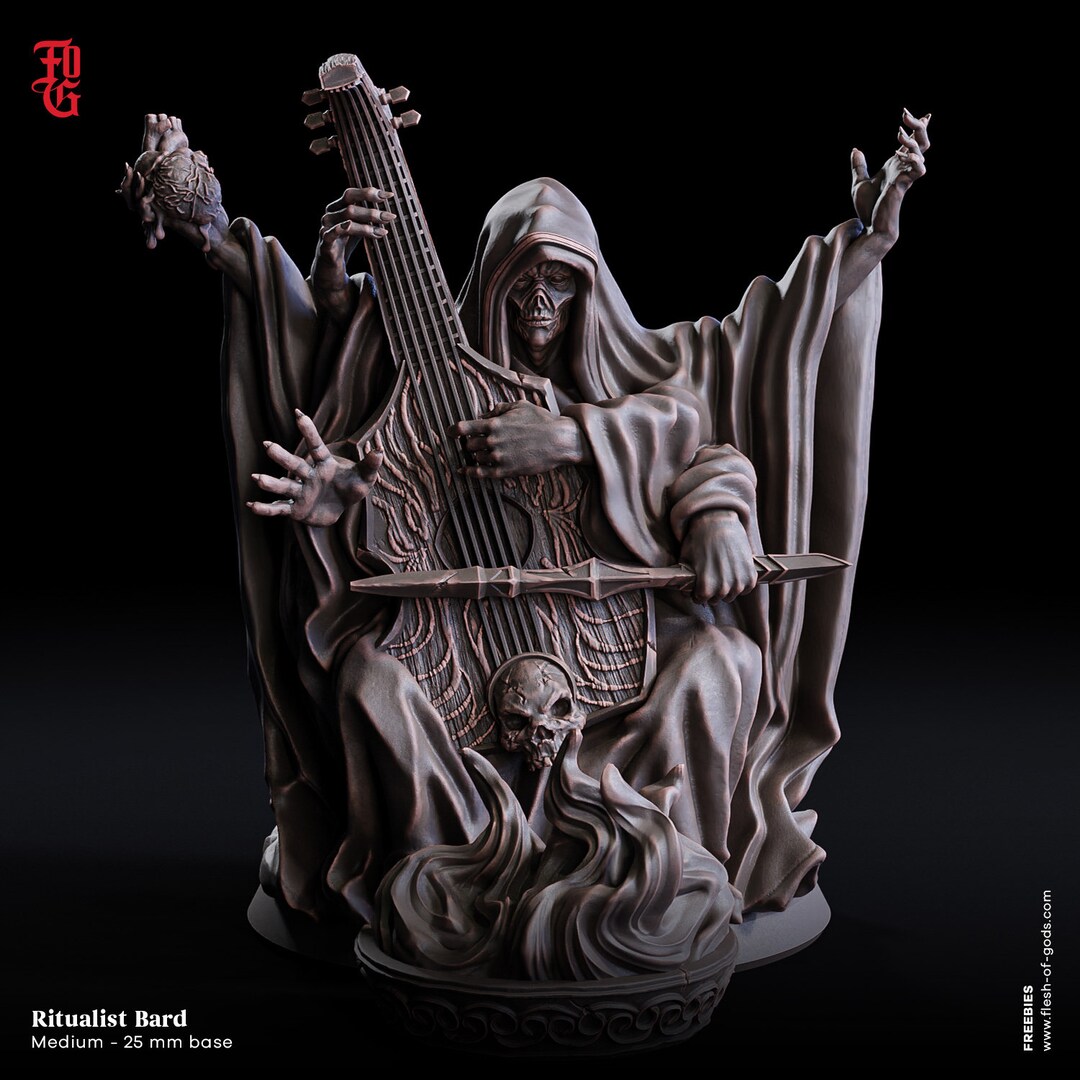The Ritualist Bard High Quality Dungeons and Dragons Miniature 3D Print ...