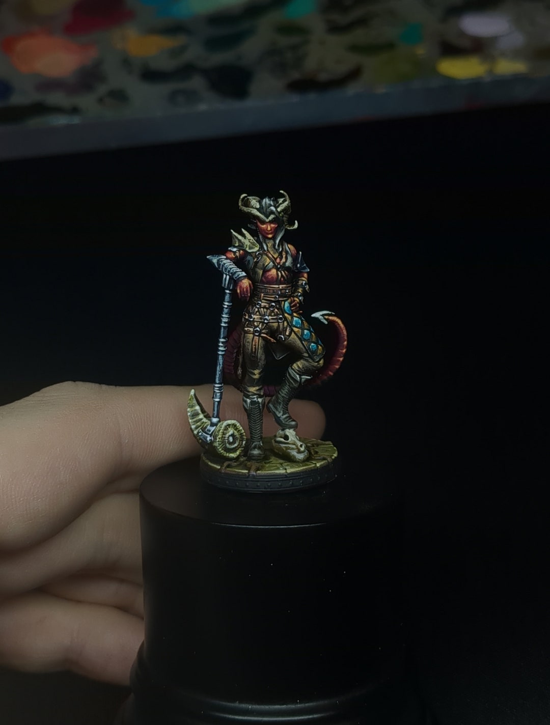 Hand Painted Dnd Miniature Tiefling Fighter Dnd Poison High Quality ...
