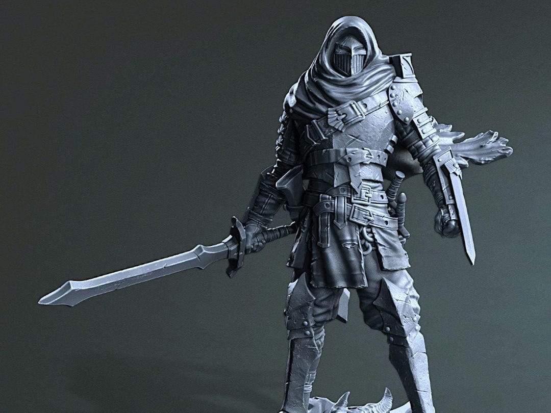 Assassin Rogue Dnd Miniature 3D Print for Painting, Dungeons and ...