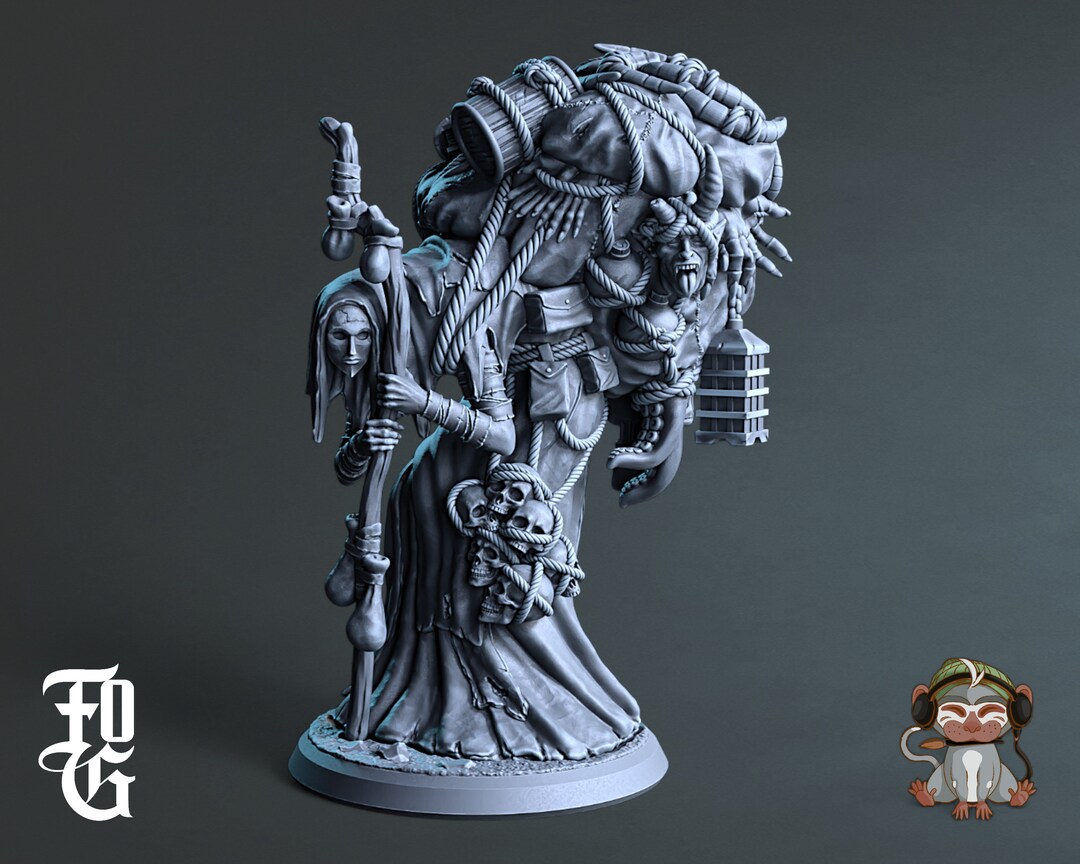 Flesh Trader Merchant Dnd Miniature 3D Print for Painting, Dungeons and ...