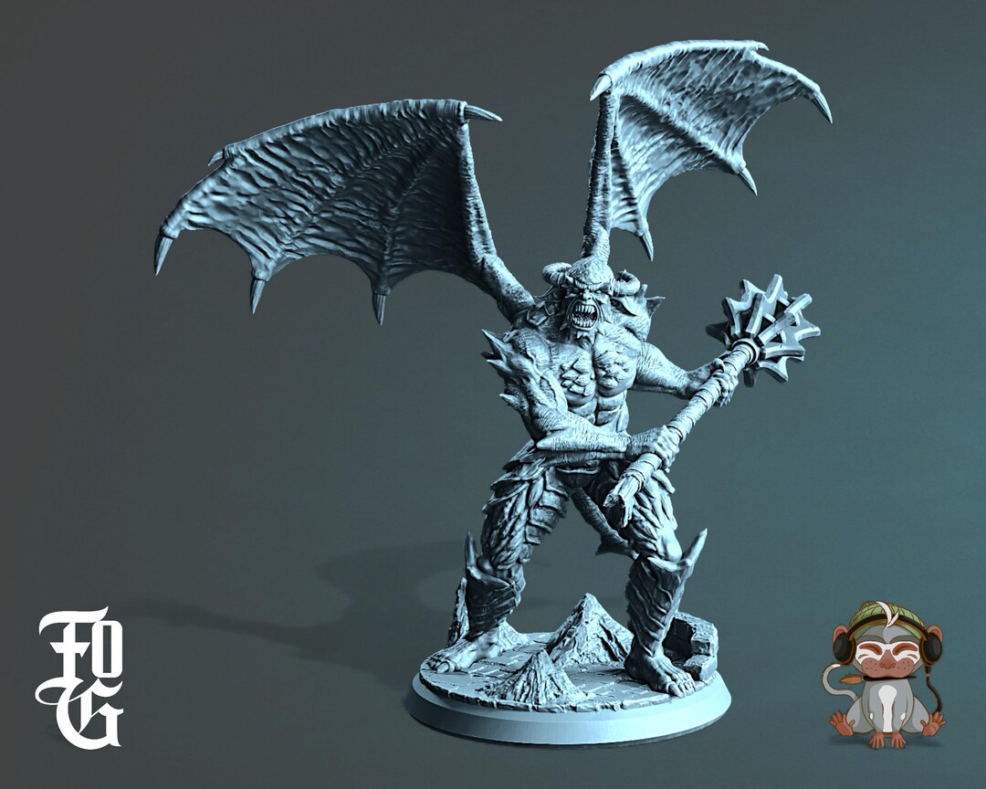 Pit Fiend Dnd Miniature 3D Print for Painting, Dungeons and Dragons ...