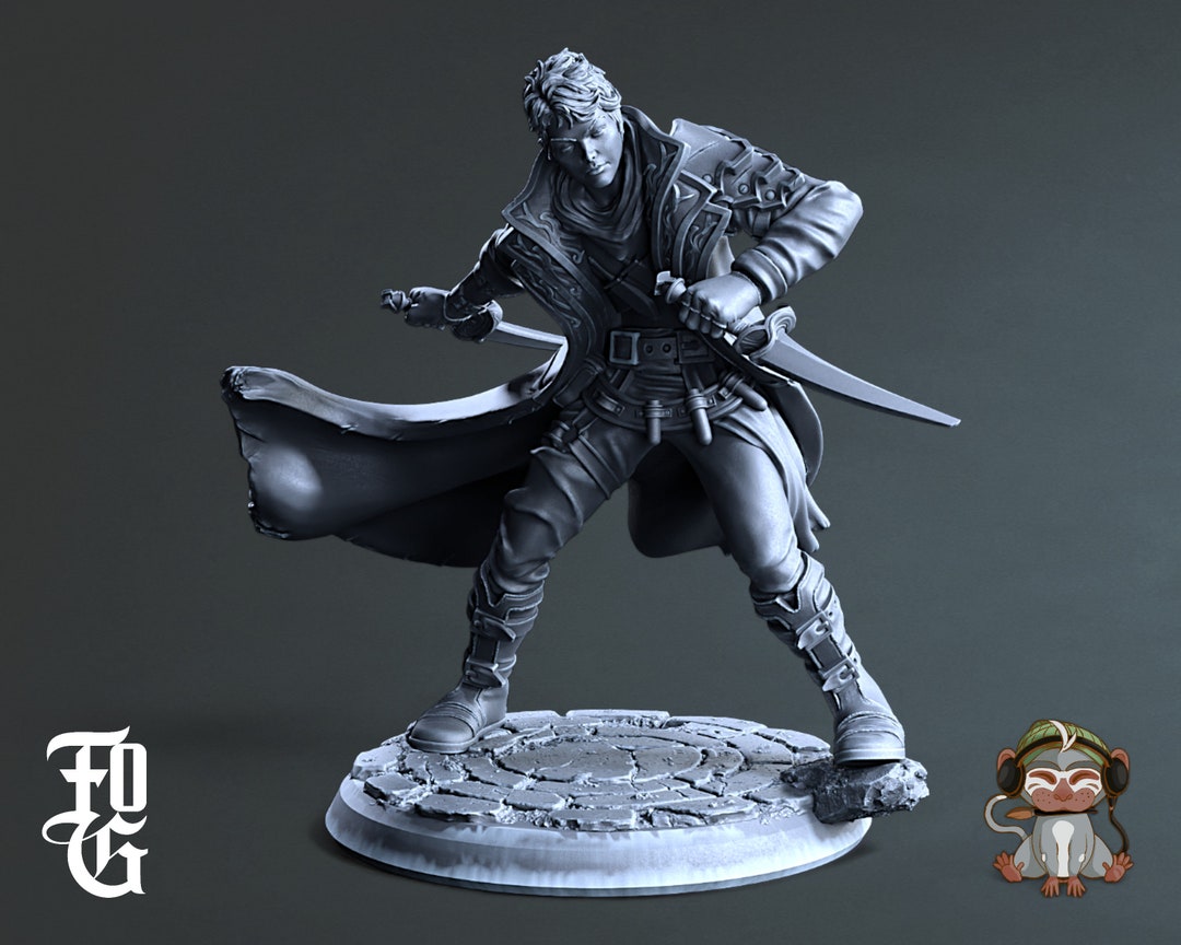 Moira, Human Rogue High Quality Dungeons and Dragons Miniature 3D Print ...