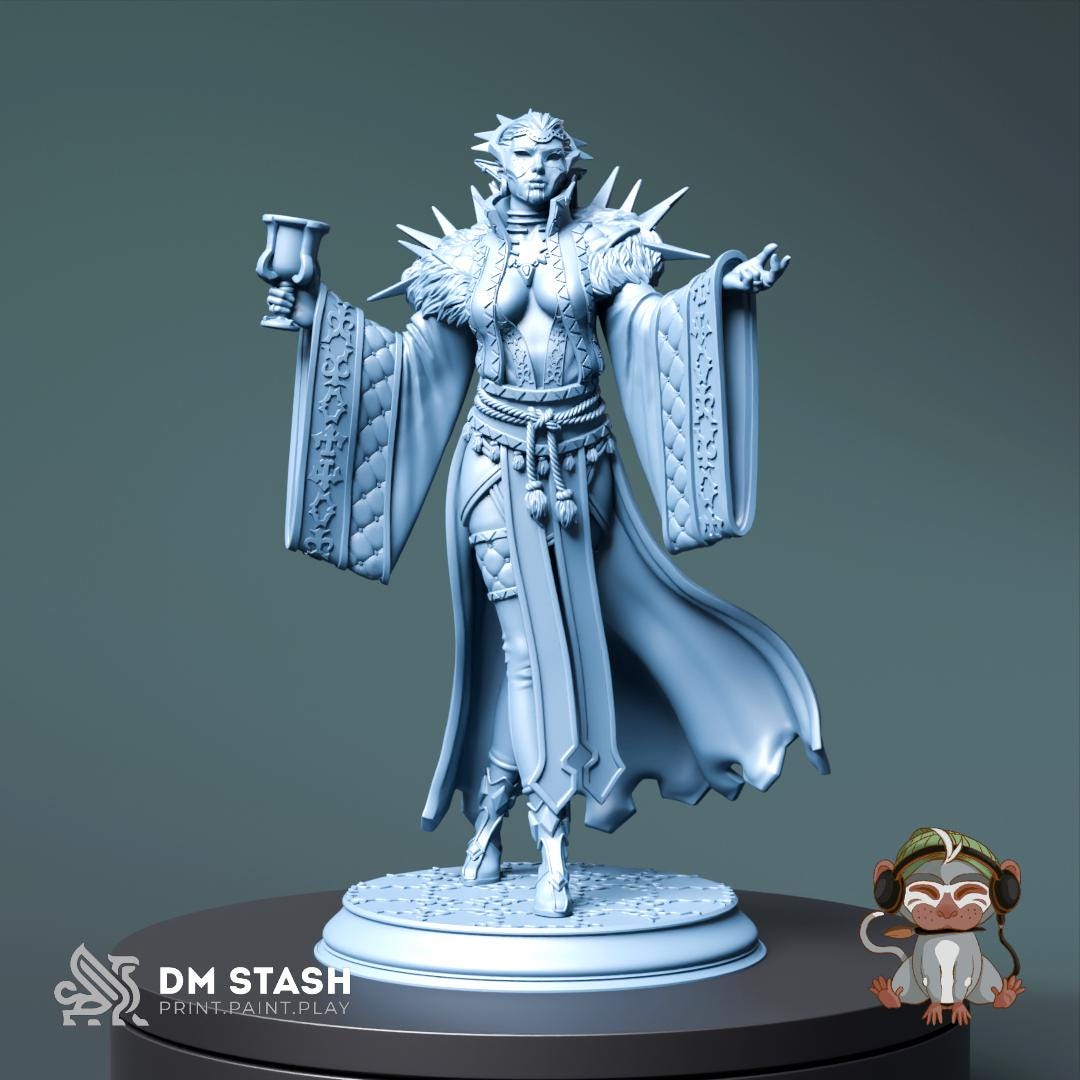 Female Vampire Dnd Miniature 3D Print for Painting, Dungeons and ...