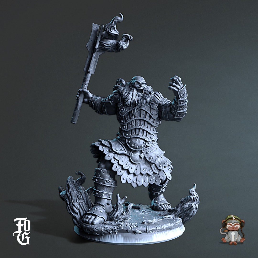 Fire Giant Dnd Miniature 3D Print for Painting, Dungeons and Dragons ...