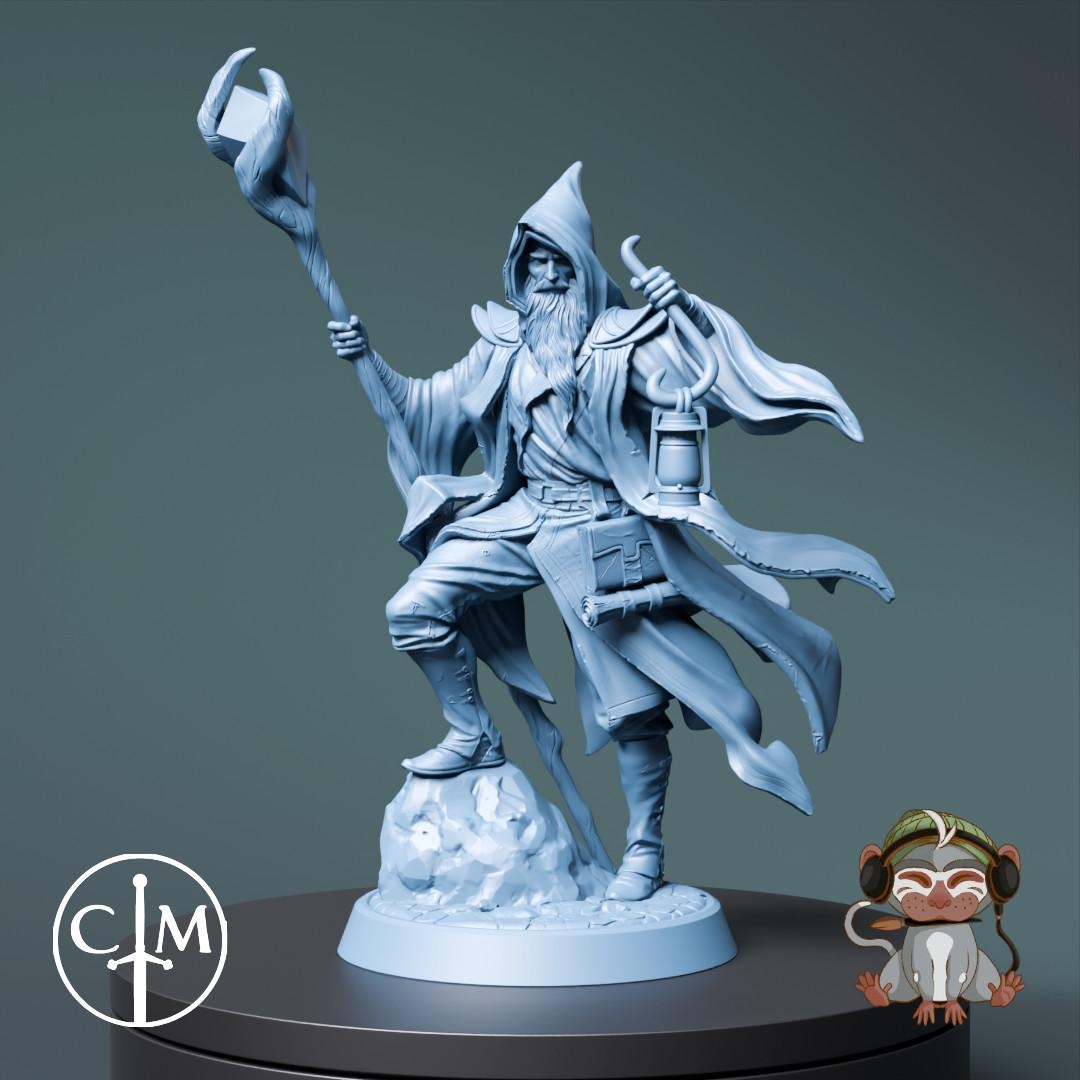 Wizard Sorcerer Dnd Miniature 3D Print for Painting, Dungeons and Dragons Tabletop RPG ...