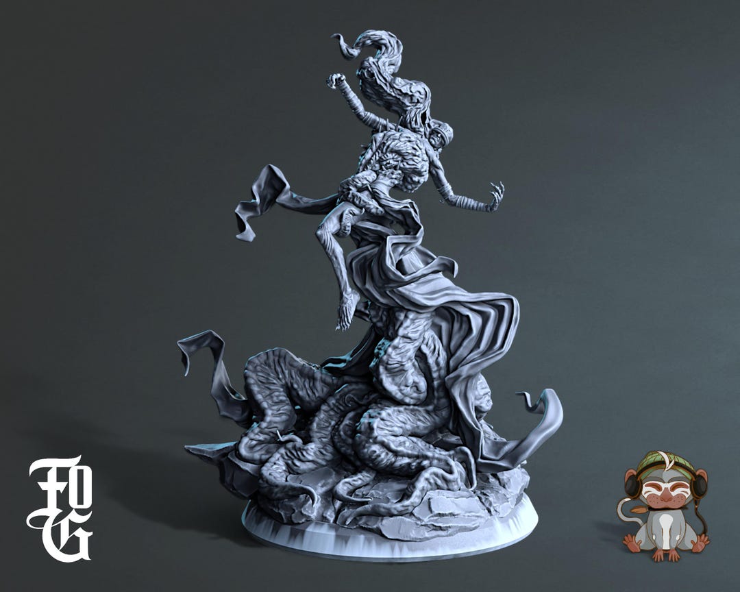Void Consumed Dnd Miniature 3D Print for Painting, Dungeons and Dragons ...