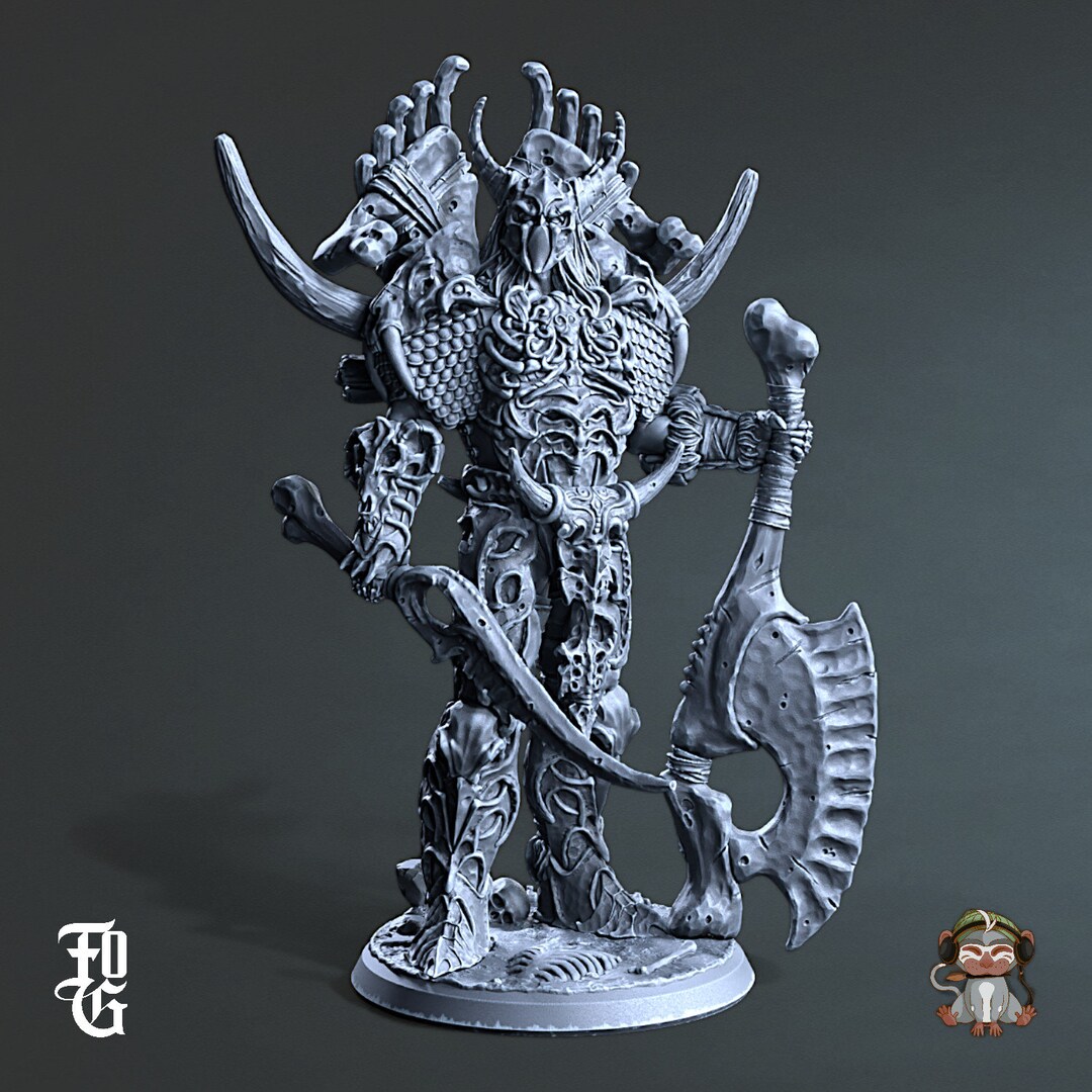 Knight of Bones Fantasy Tabletop RPG Dnd Dungeons and Dragons Miniature ...