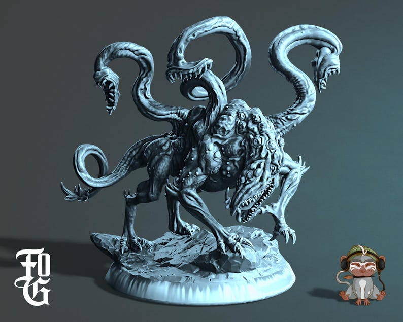 Displayer Beast DnD Miniature 3D Print for painting, Dungeons and ...