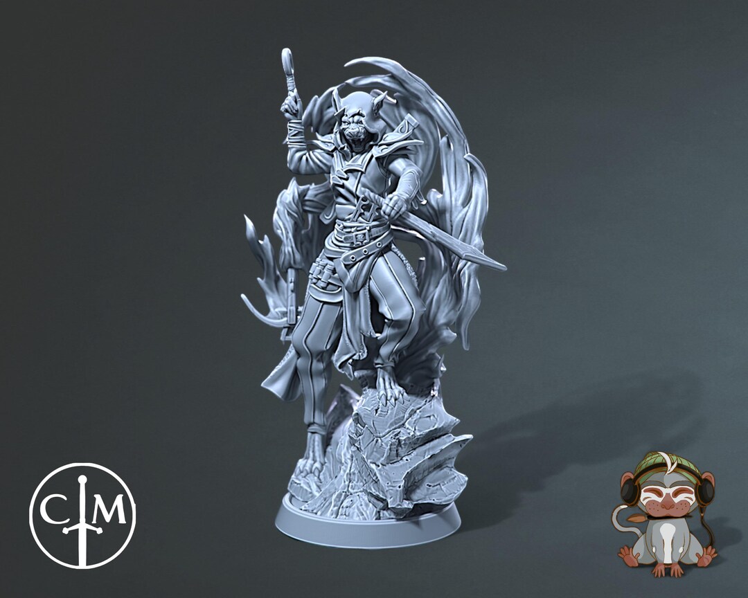 Tabaxi Thief Dnd Miniature 3D Print for Painting, Dungeons and Dragons Tabletop RPG | Claymore ...