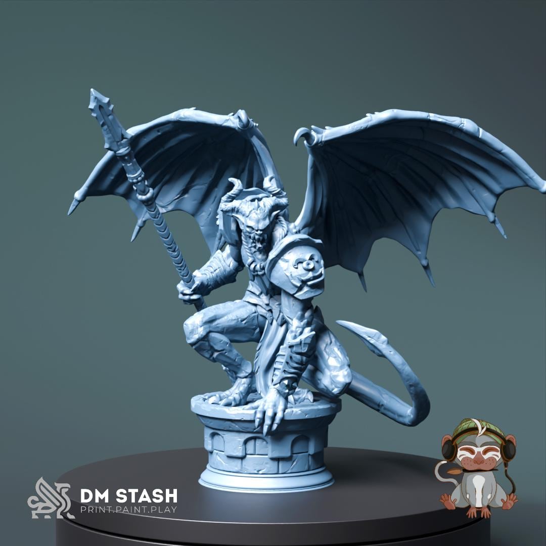 Gargoyle Dnd Miniature 3D Print for Painting, Dungeons and Dragons ...