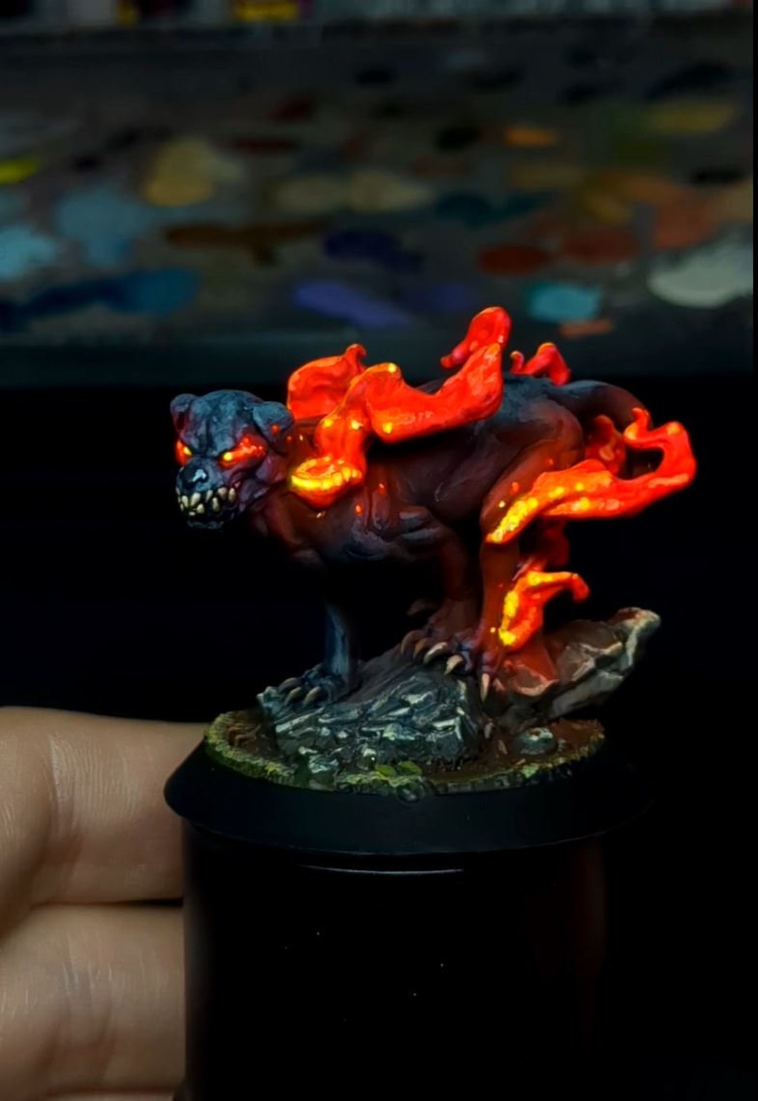 Hand Painted Dnd Miniature Demon Dog High Quality Resin Figure Perfect ...