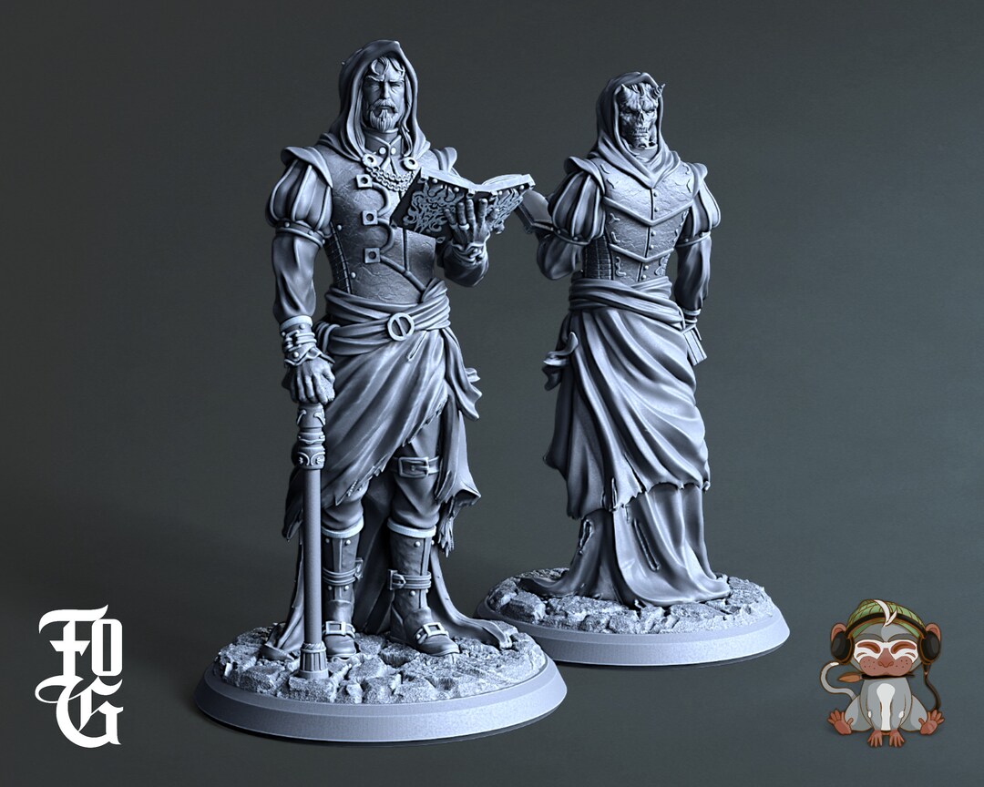 The Dualist Dnd Miniature 3D Print for Painting, Dungeons and Dragons ...