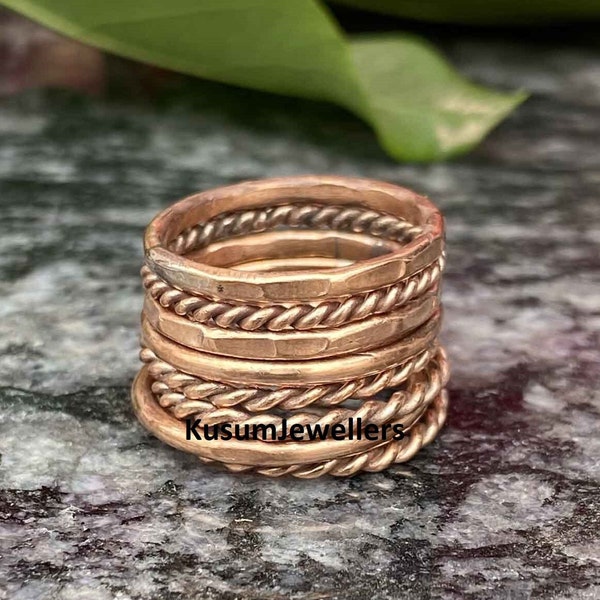 Copper Set Ring - Etsy