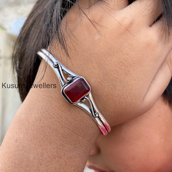 Garnet Bangle - Etsy