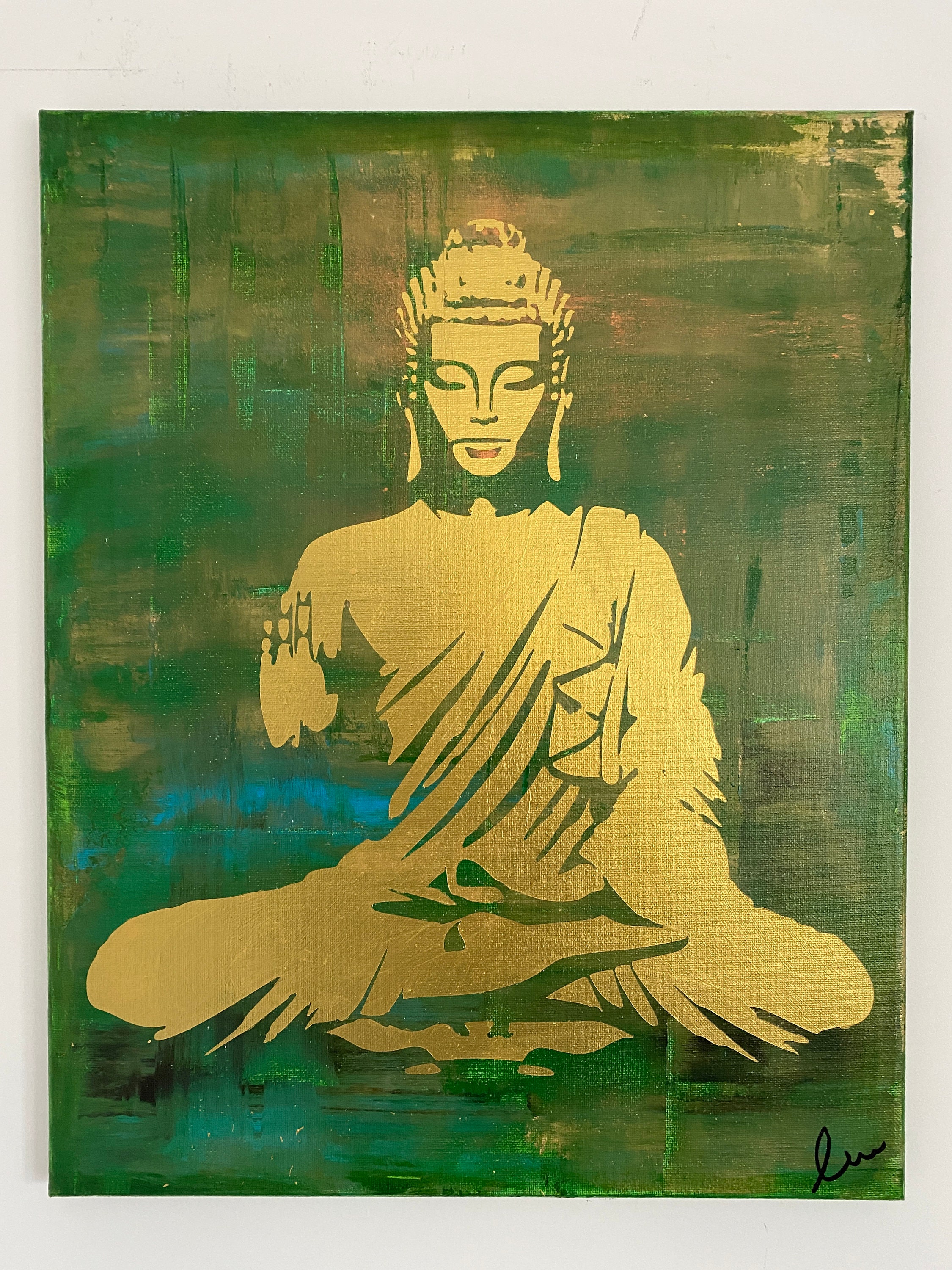 Original Hand Painted Buddha Wall Art Canvas Buddha Wall Art & Zen Wall ...