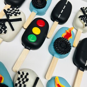Race Car Themed Cakesicles- Hot Wheels Treat- Hot Wheels Cake Pops ...
