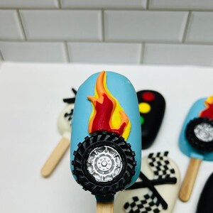Race Car Themed Cakesicles- Hot Wheels Treat- Hot Wheels Cake Pops ...