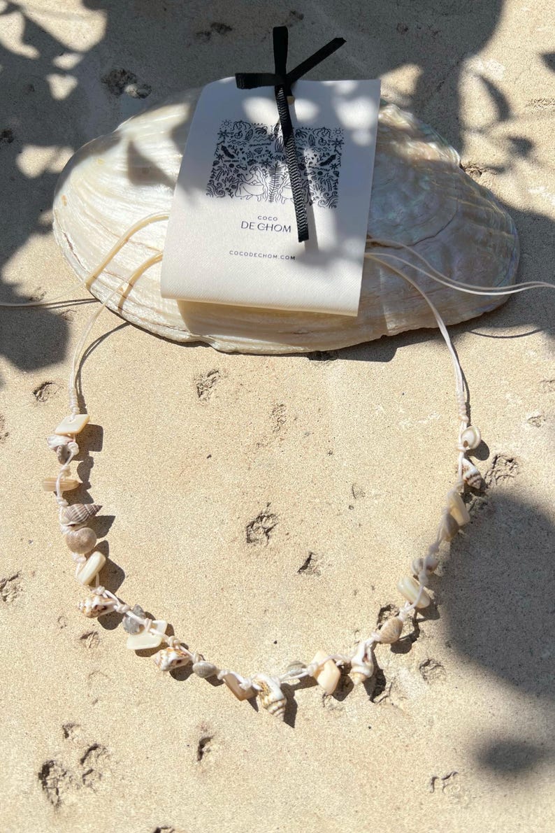 Minimal Seashell Choker, Boho Seashell Choker Beach Necklace Choker ...