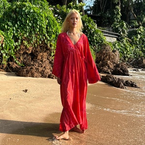 Beach Maxi Dress Red Maxi Dress Beach Outfits Dress for - Etsy