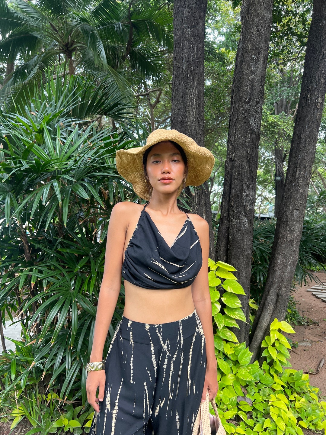 Boho Outfits, Boho Hippie Crop Top, Hand Dyed Crop Top, Tie Dye Crop ...