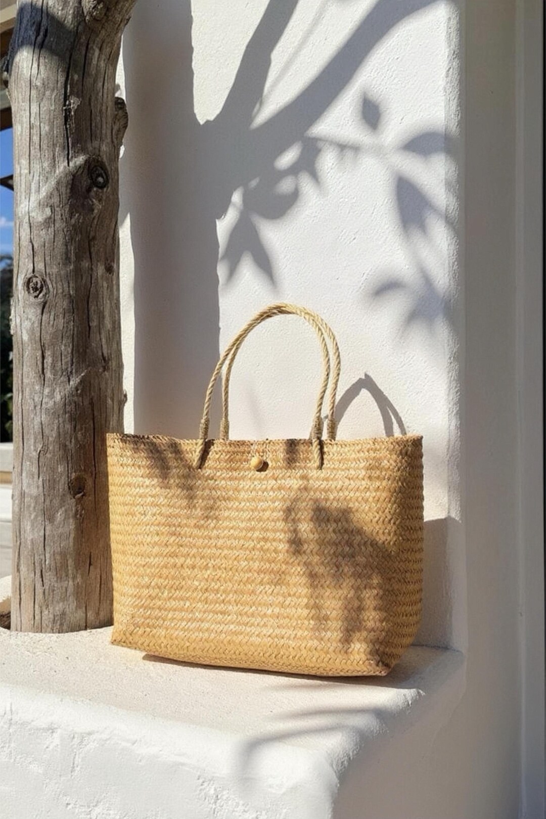 Handmade Jumbo Straw Beach Tote: Extra Large Woven Boho Bag - Etsy