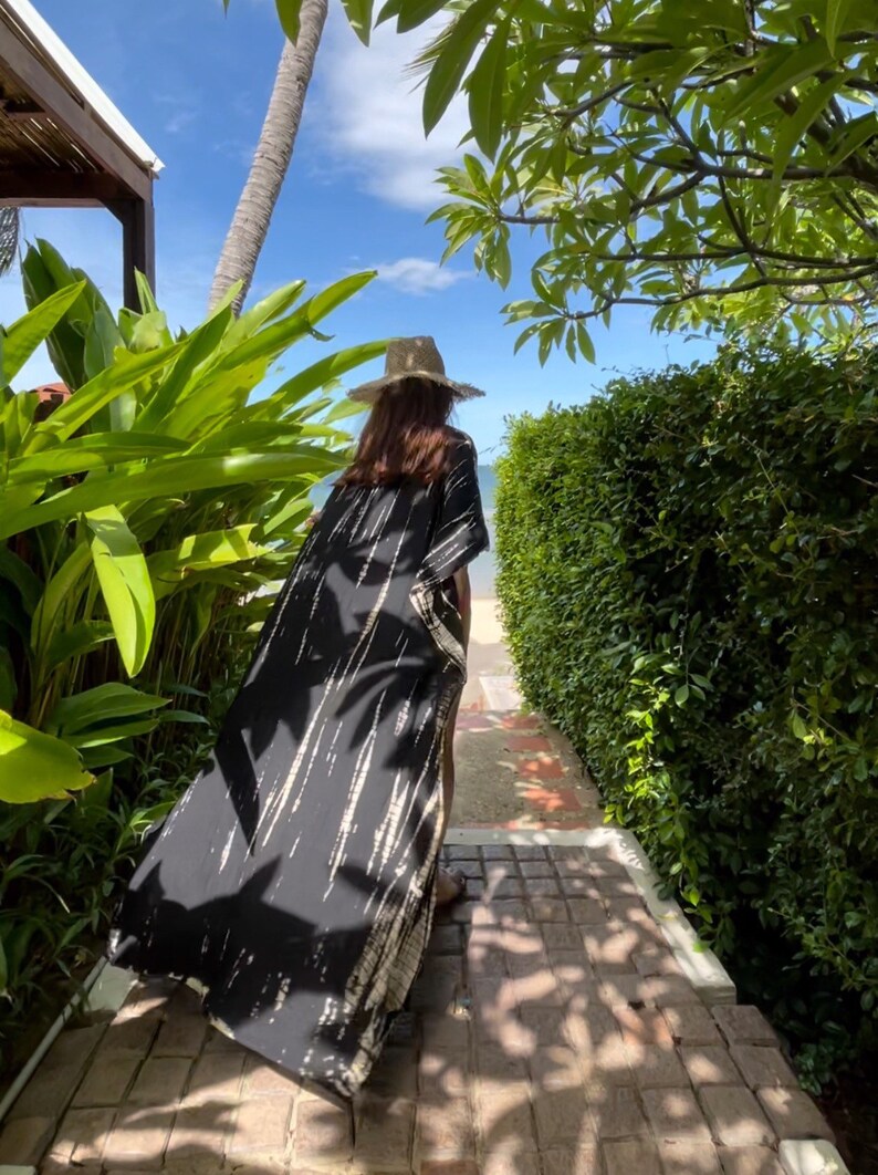 Long Black Simple Kimono Robe Coverups Preppy Long Robe Unisex - Etsy