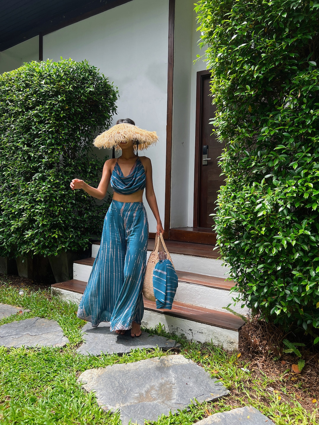 Hippie Boho Pants, Beach Outfits, Yoga Wide Leg Pants in Teal Pants ...