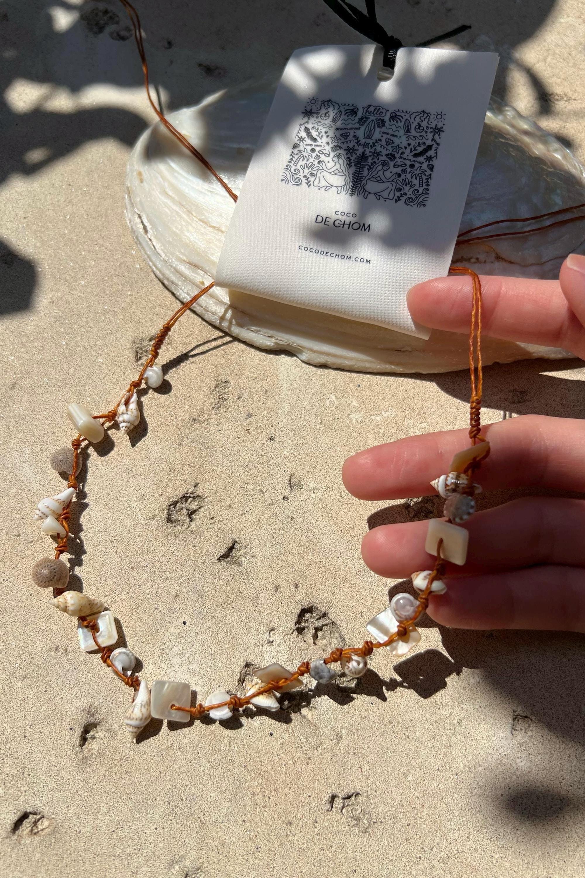 Minimal Seashell Choker, Boho Seashell Choker Beach Necklace Choker ...