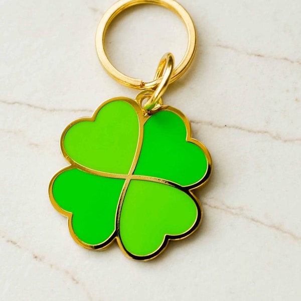 Clover Dog Tag - Etsy