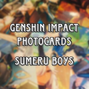 Genshin Impact Photocards - Sumeru Boys - Etsy