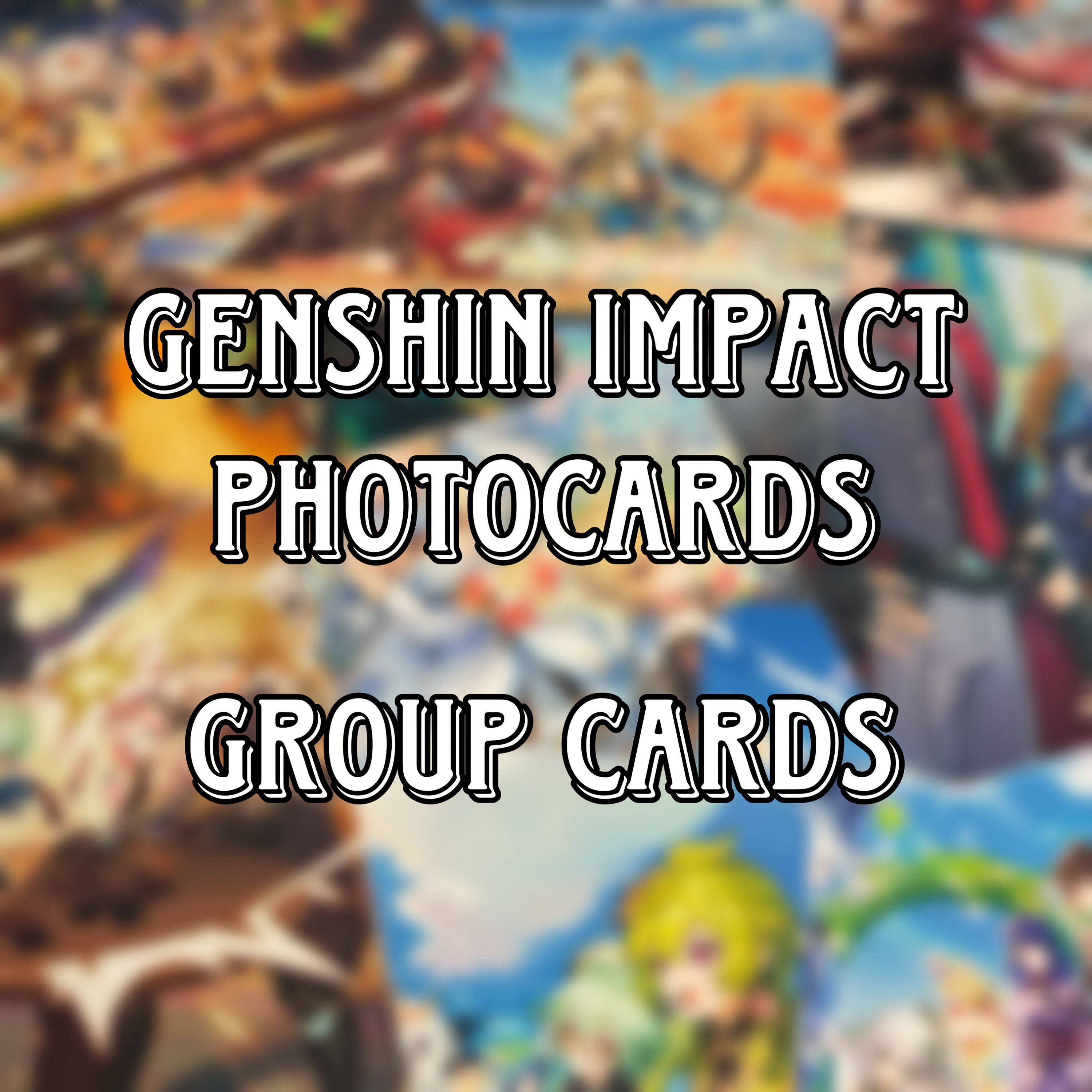 Genshin Impact Photocards Group Cards - Etsy
