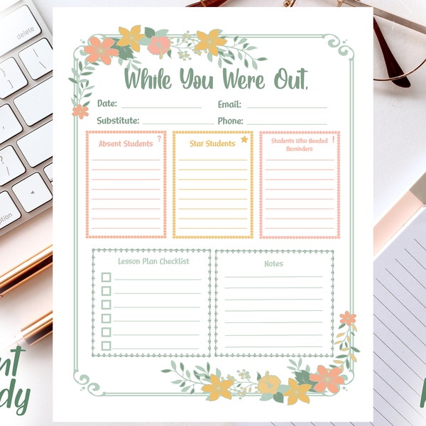 While You Were Out Printable - Etsy