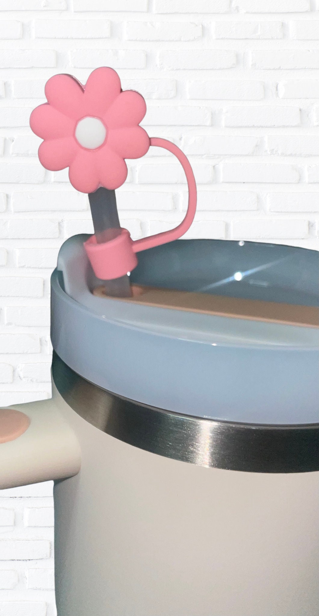 Daisy Flower Straw Toppers, Stanley Cup, Simple Modern Cup, Straw Cover ...