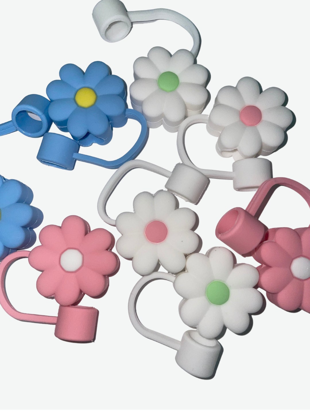 Daisy Flower Straw Toppers, Stanley Cup, Simple Modern Cup, Straw Cover ...