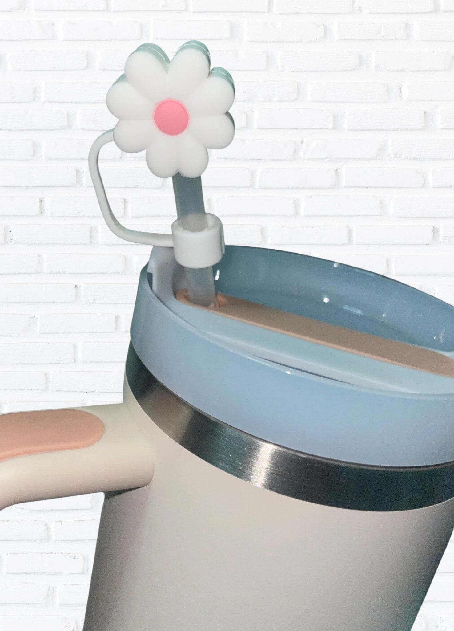 Daisy Flower Straw Toppers, Stanley Cup, Simple Modern Cup, Straw Cover ...