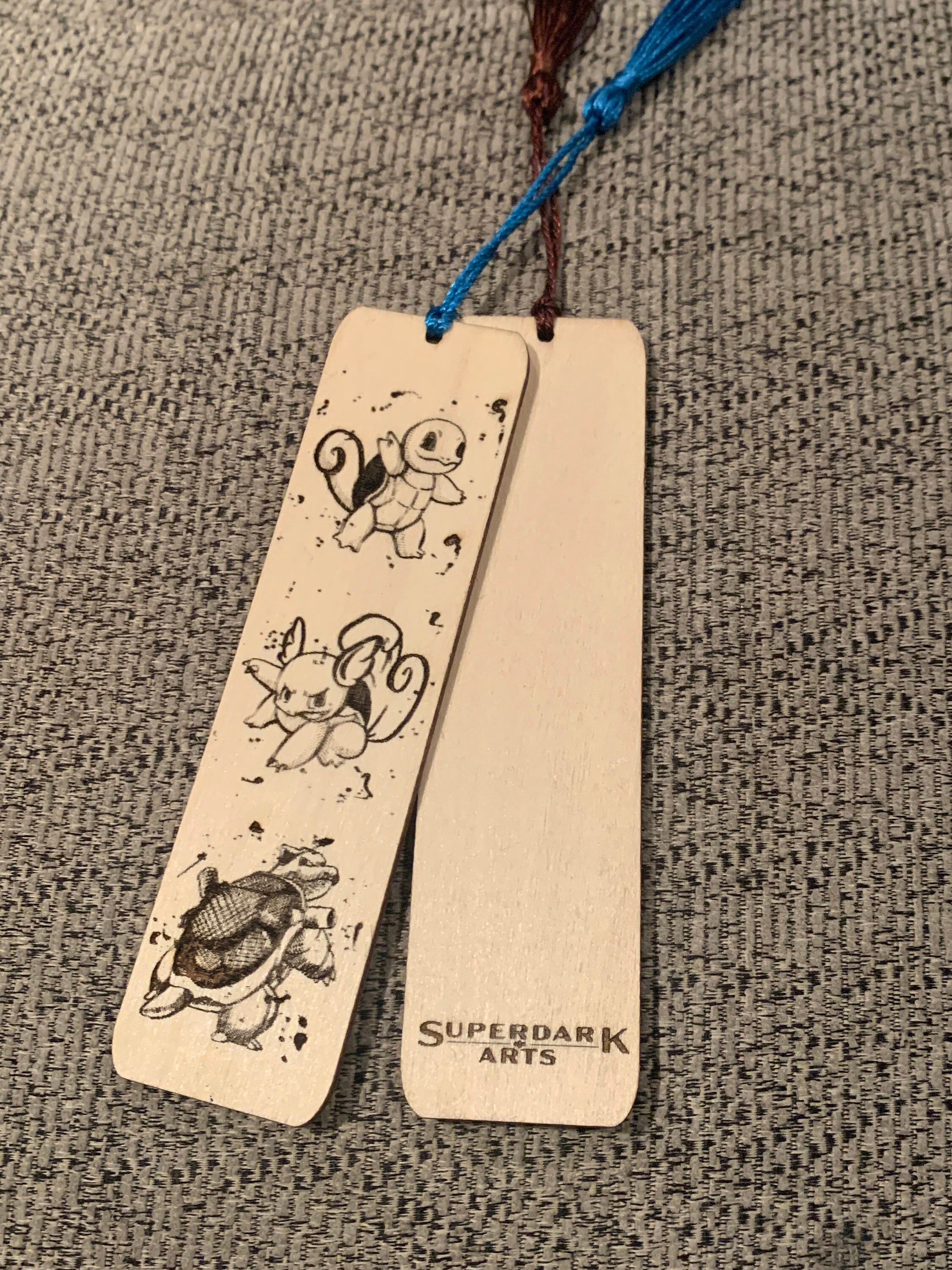 Pokémon Natural Wood Bookmark: Japanese Ink Style Engraved Pokémon - Etsy