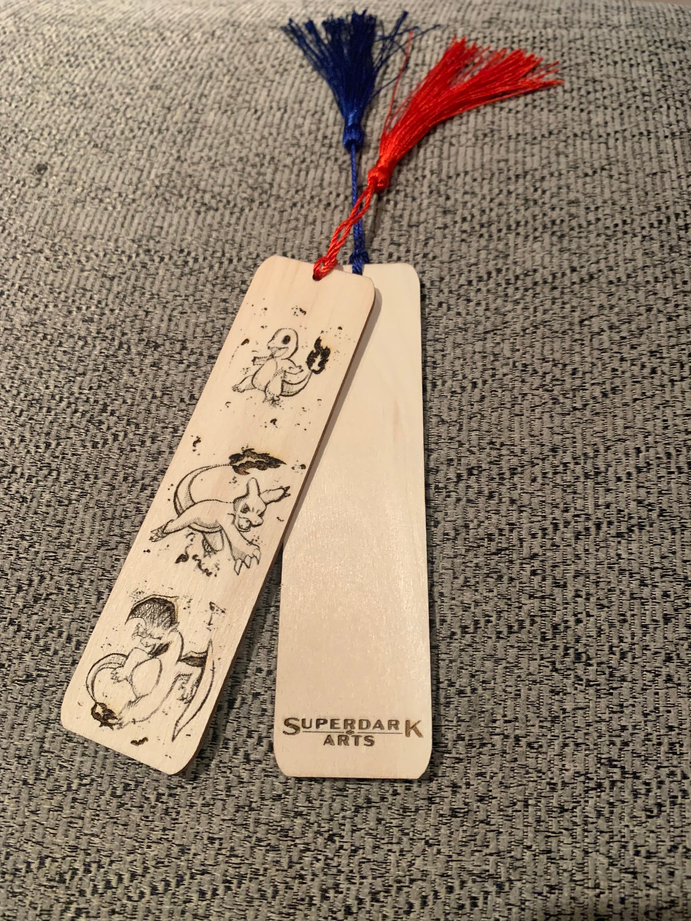 Pokémon Natural Wood Bookmark: Japanese Ink Style Engraved Pokémon - Etsy