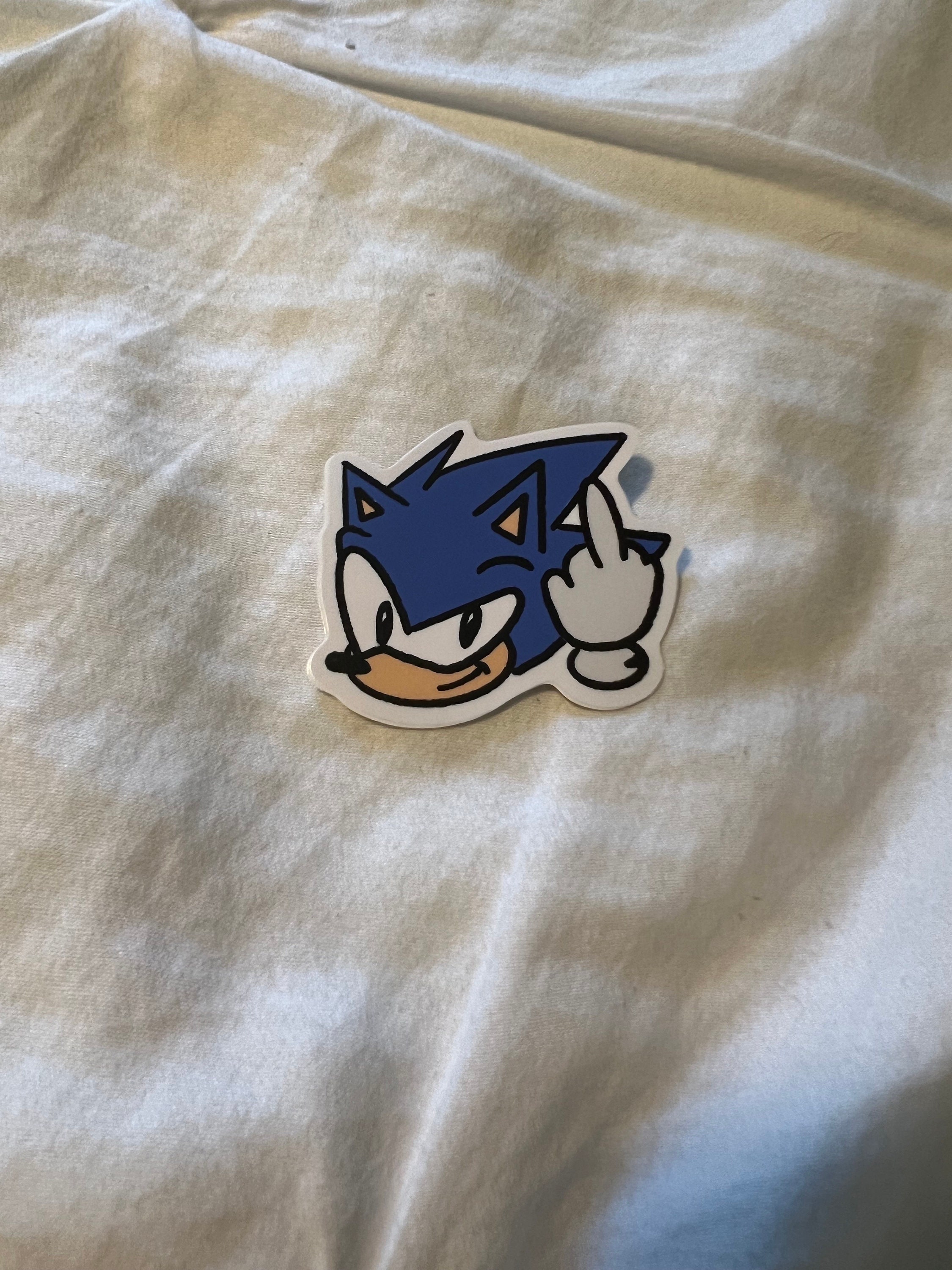 Middle Finger Sonic Sticker - Sonic the Hedgehog - Etsy