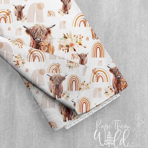Highland Cow Seamless Pattern. Digital Download Only. Png File - Etsy