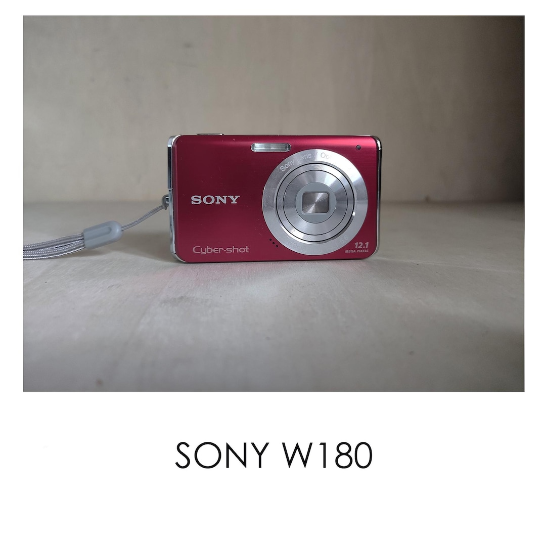 Cherry RED Sony Cybershot DSC-W180 -- 12.1MP -- Y2K Digicam Digital ...