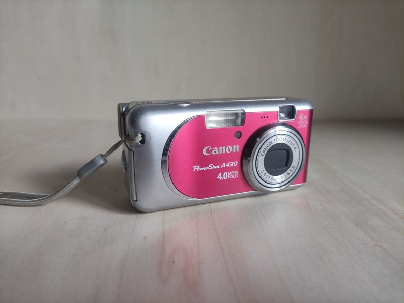 Rare Pink Canon Powershot A430 -- 4MP -- Y2K Digicam Digital Retro CCD ...