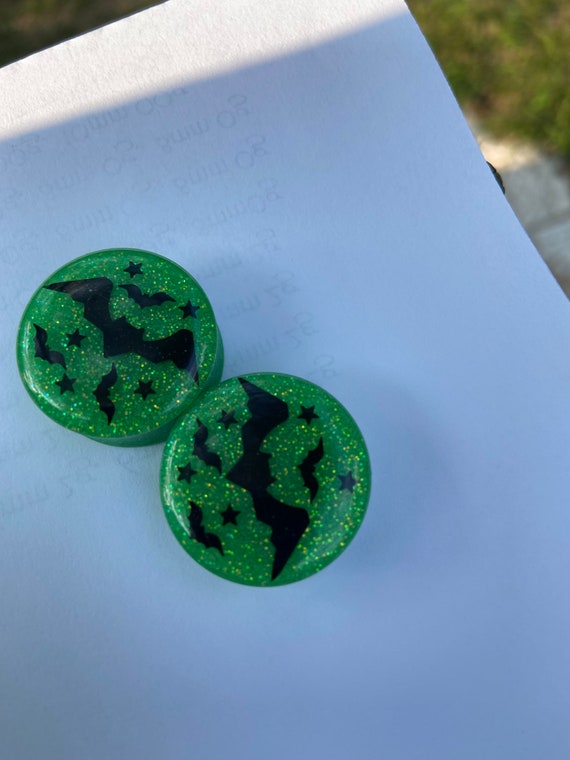 25mm 1 Green Bat Plugs - Etsy