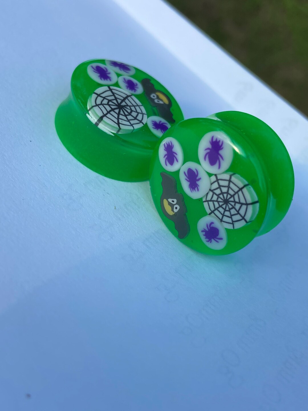 22mm 7/8 Green Halloween Plugs - Etsy