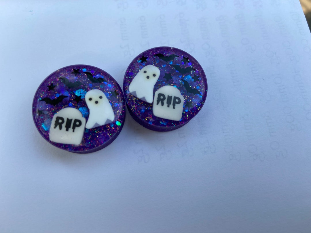 25mm 1” Halloween Ghost Plugs! - Etsy