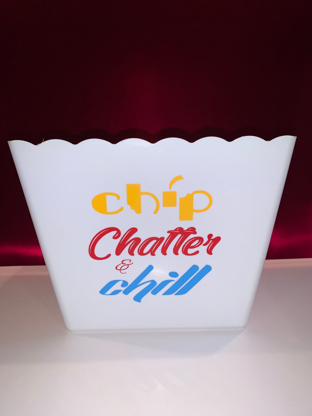 Chip Chatter & Chill Snack Buckets | Popcorn Bucket | Chip Bowl | Party ...